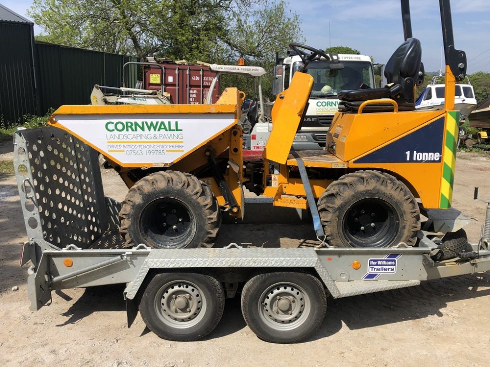 Mini Digger Hire & Dumper Hire - Cornwall Landscaping and Paving